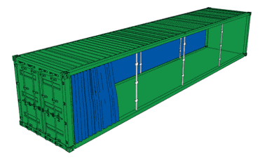 45ft Hi Cube Pallet Wide Open Side (Curtain) Containers - EUCON